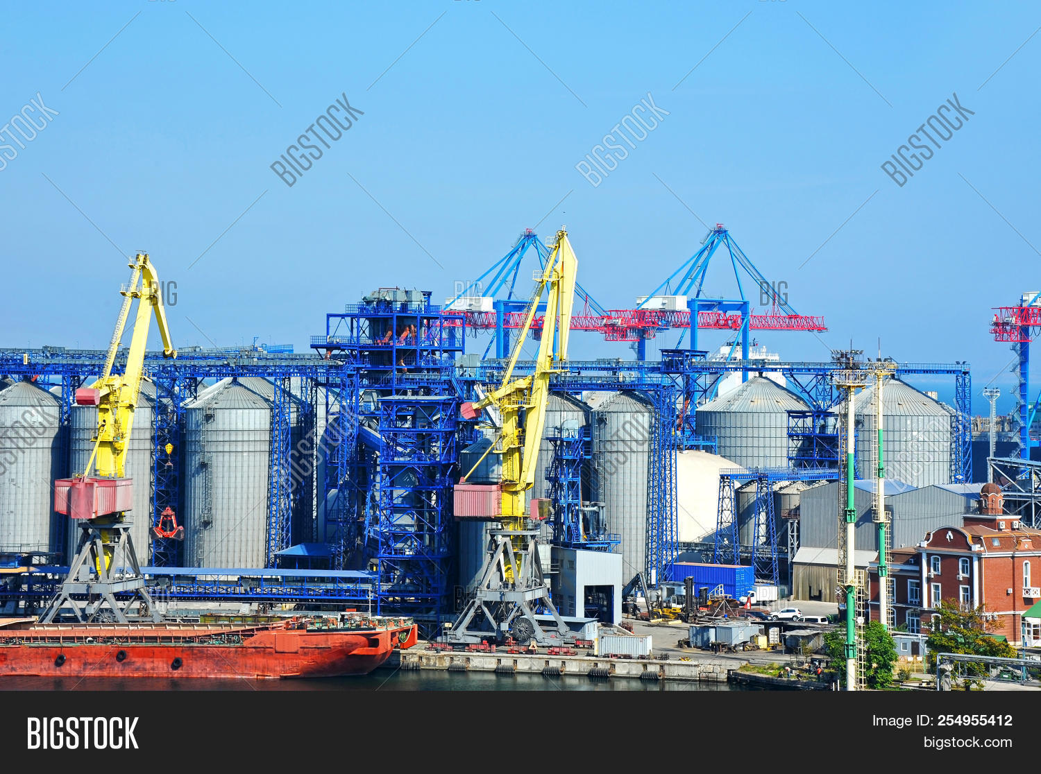 Cargo Crane Grain Silo Image & Photo (Free Trial) | Bigstock