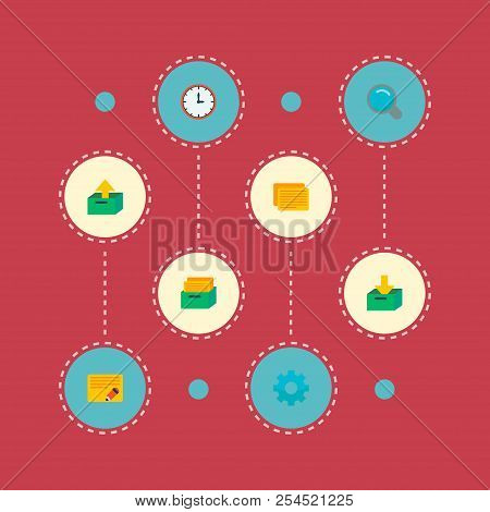 Set Project Icons Flat Image & Photo (Free Trial) | Bigstock