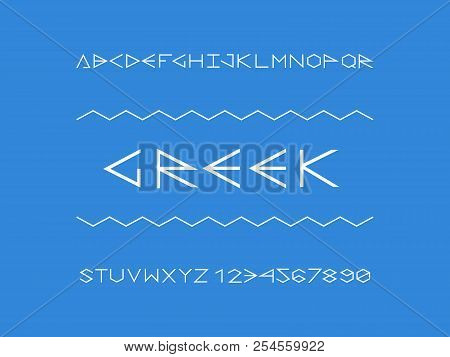 Greek Font. Vector Vector & Photo (Free Trial) | Bigstock