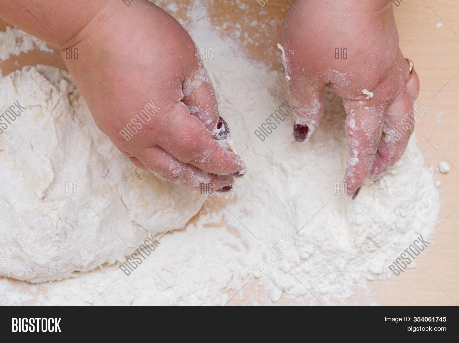 Kneading Dough Flour Image & Photo (Free Trial) | Bigstock