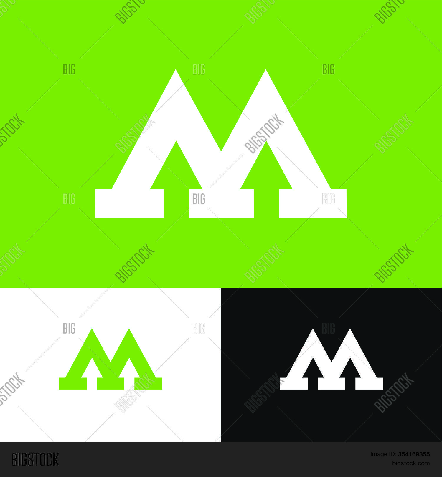 M Letter Arrows. M Vector & Photo (Free Trial) | Bigstock