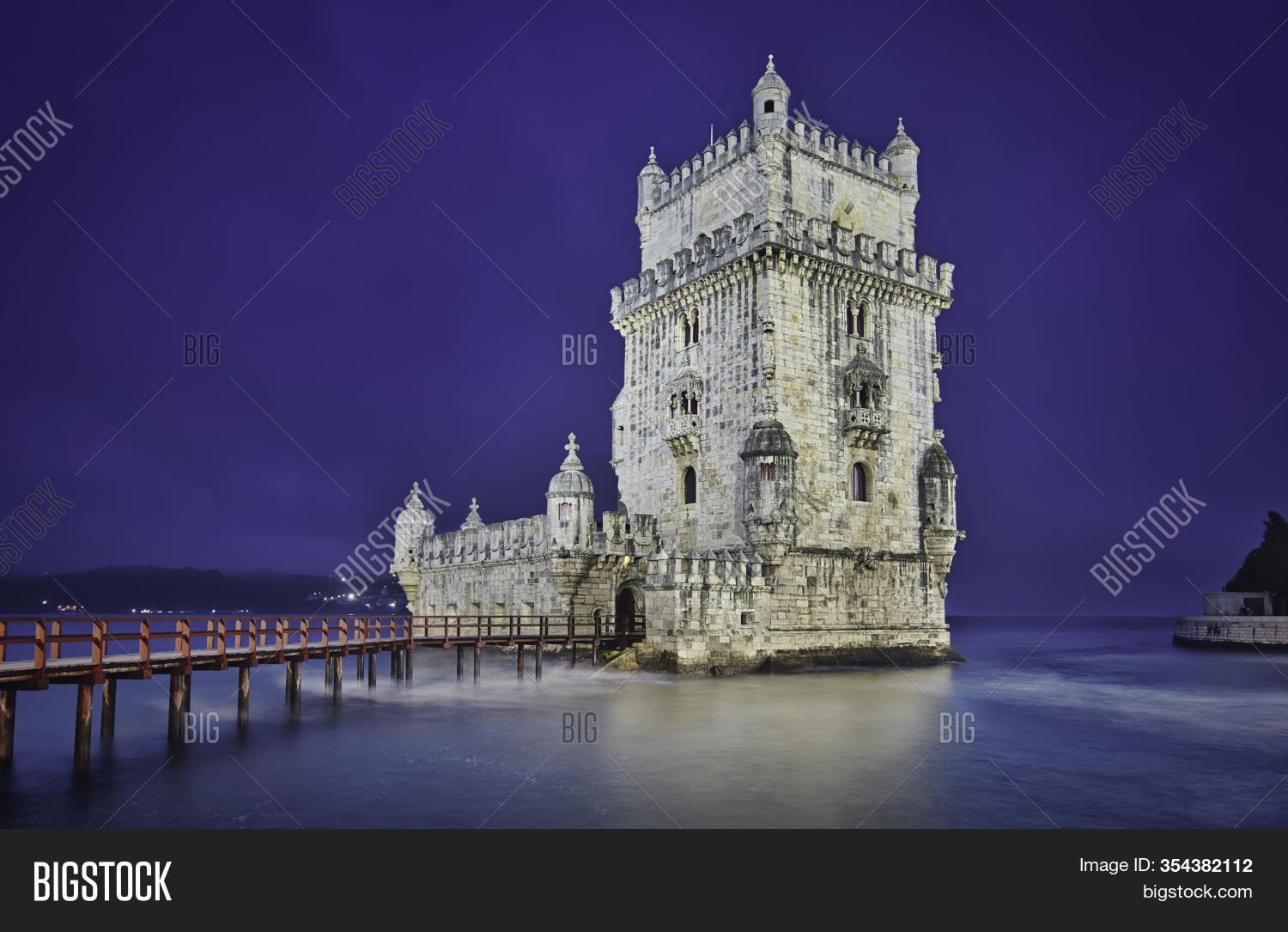 Photo Belem Tower Blue Image & Photo (Free Trial) | Bigstock