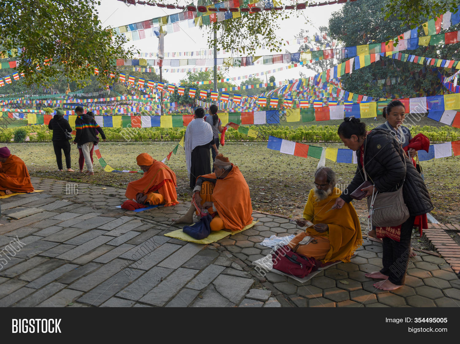 Monks Praying Maya Image & Photo (Free Trial) | Bigstock