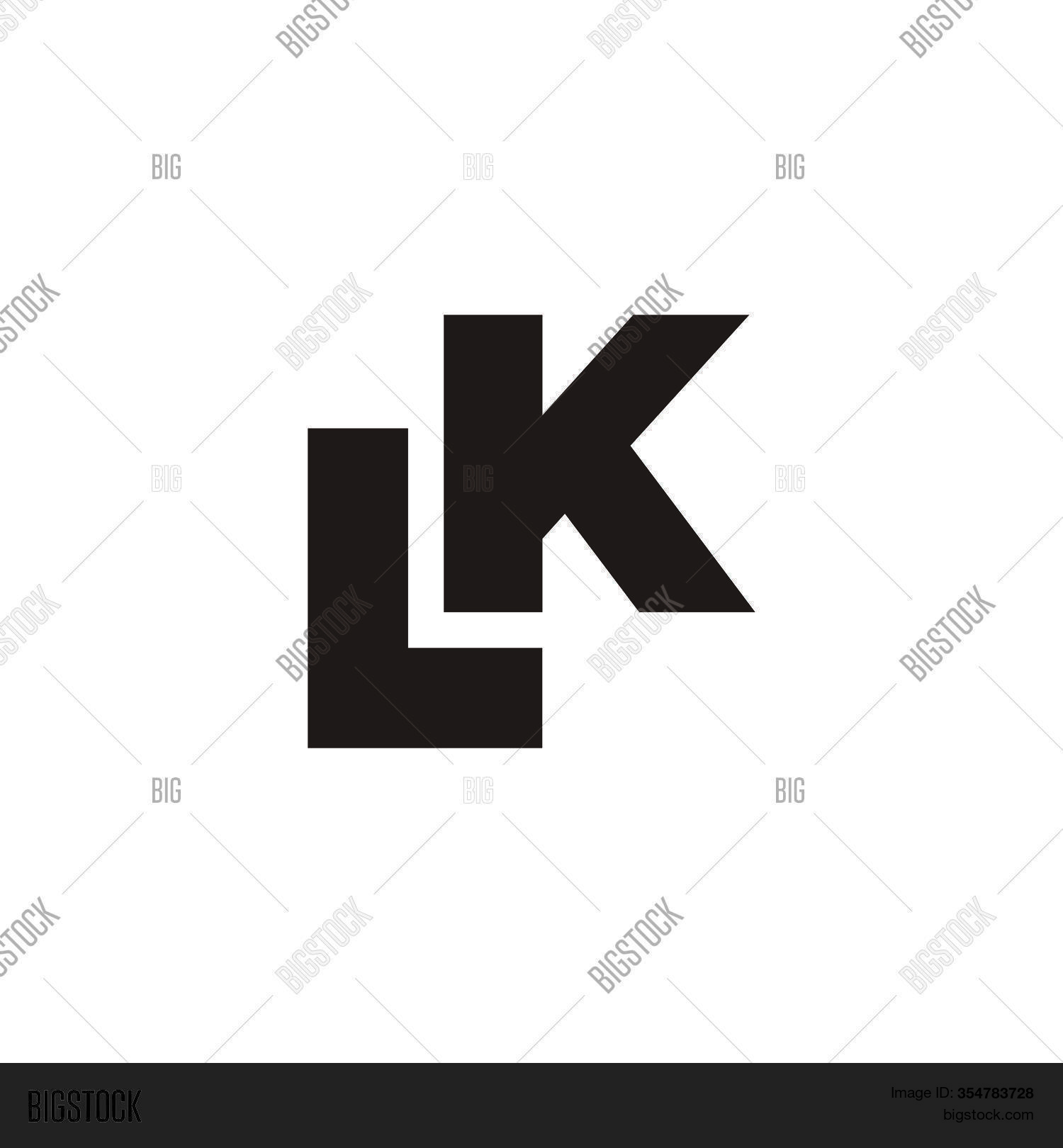 Letter Lk Simple Vector & Photo (Free Trial) | Bigstock