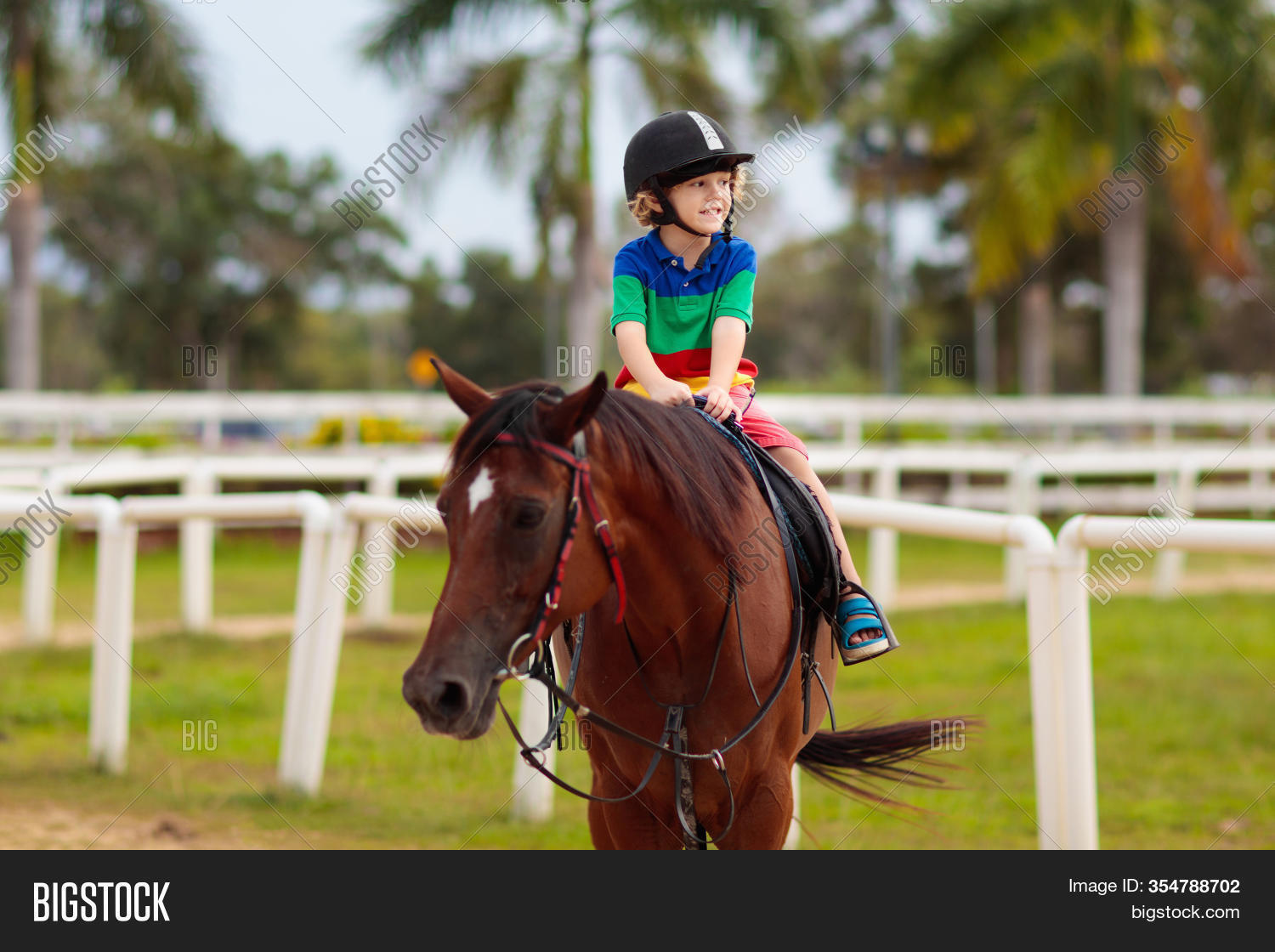 Kids Ride Horse. Child Image & Photo (Free Trial) | Bigstock