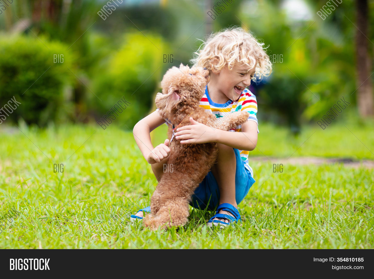 Kids Play Puppy. Image & Photo (Free Trial) | Bigstock