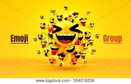 Emoji Group Yellow Vector & Photo (Free Trial) | Bigstock