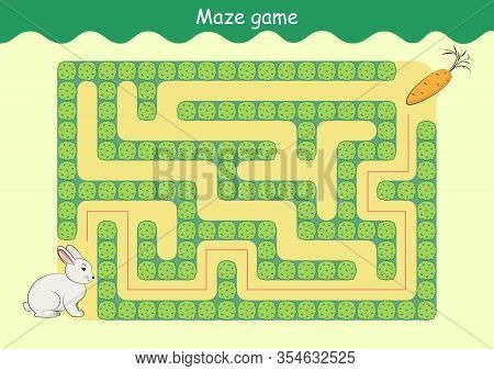 Rabbit Carrot Maze. Vector & Photo (Free Trial) | Bigstock