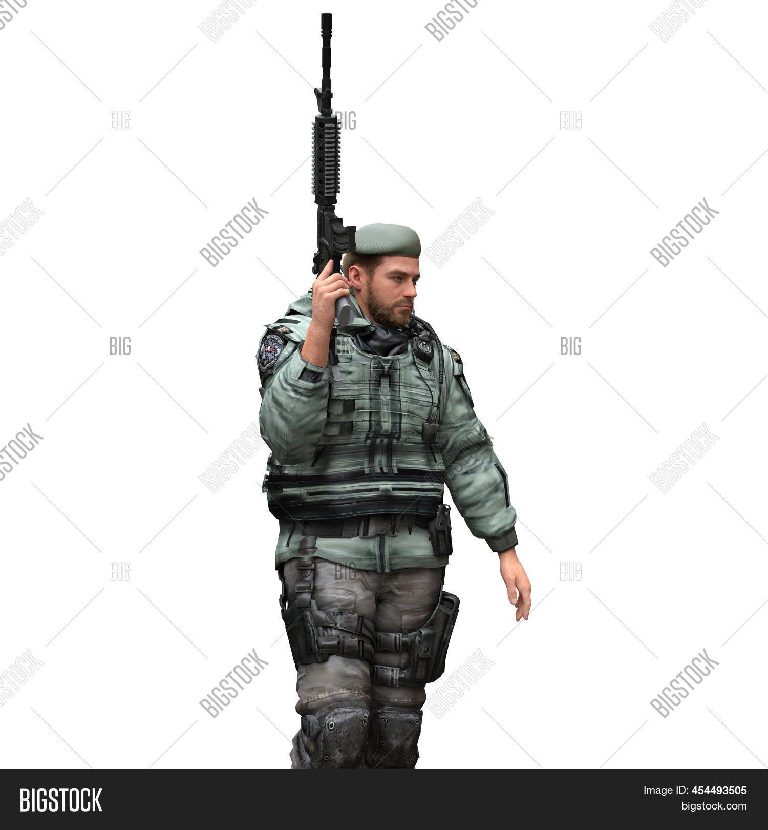 Soldier Machine Gun Image & Photo (Free Trial) | Bigstock