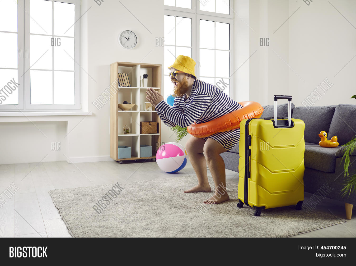 Funny Fat Man Stays Image & Photo (Free Trial) | Bigstock