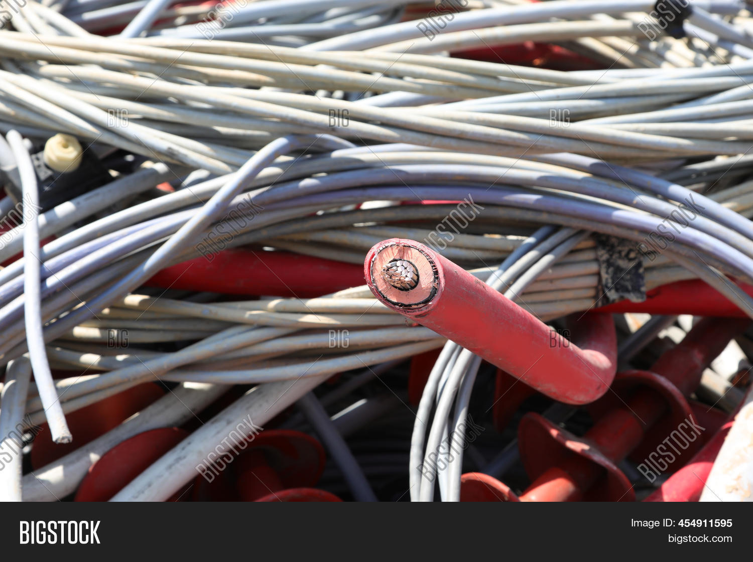 Big Red Electric Cable Image & Photo (Free Trial) | Bigstock