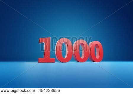 Red Number 1000 Three Image & Photo (Free Trial) | Bigstock