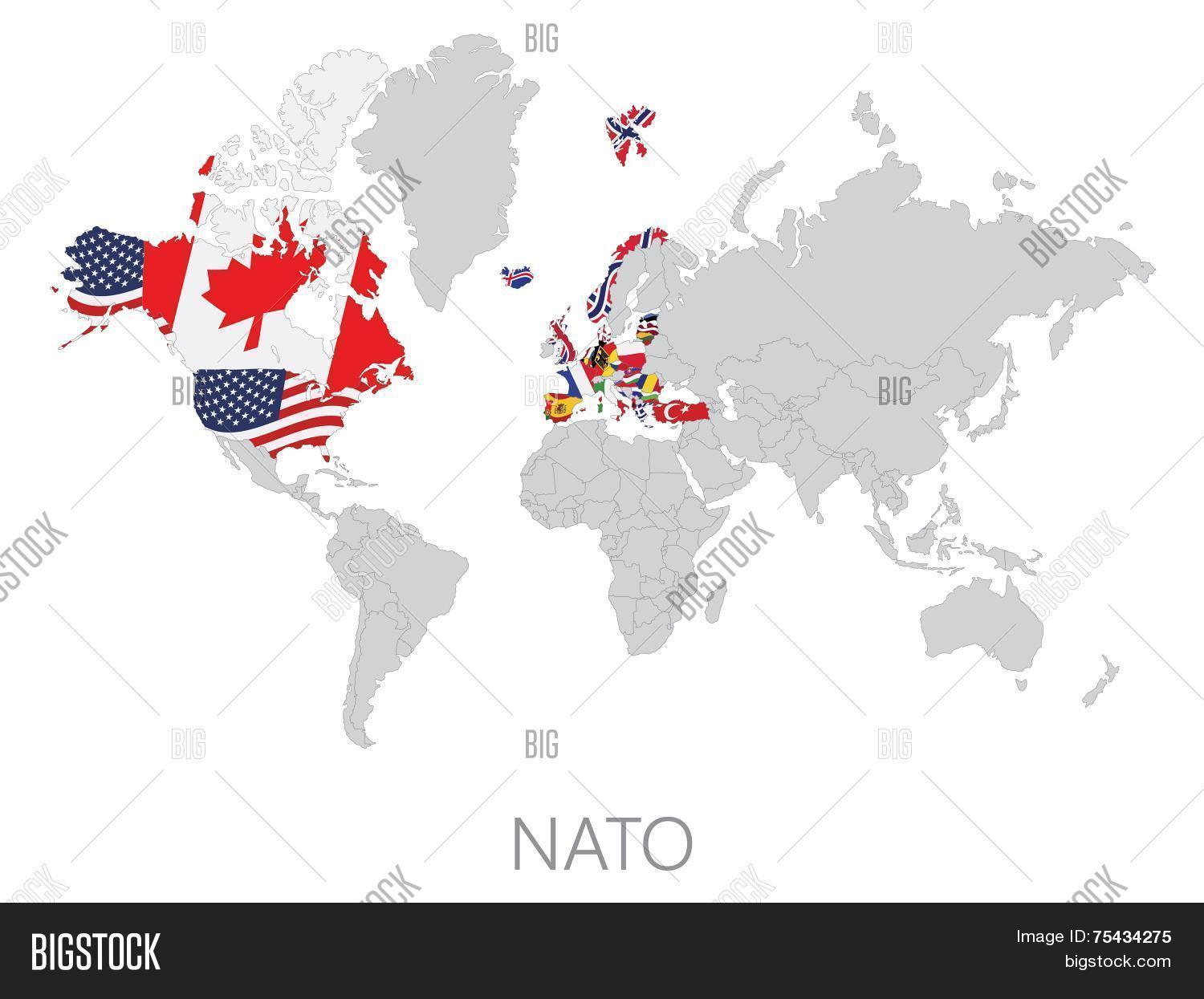 Nato On World Map Vector & Photo (Free Trial) | Bigstock