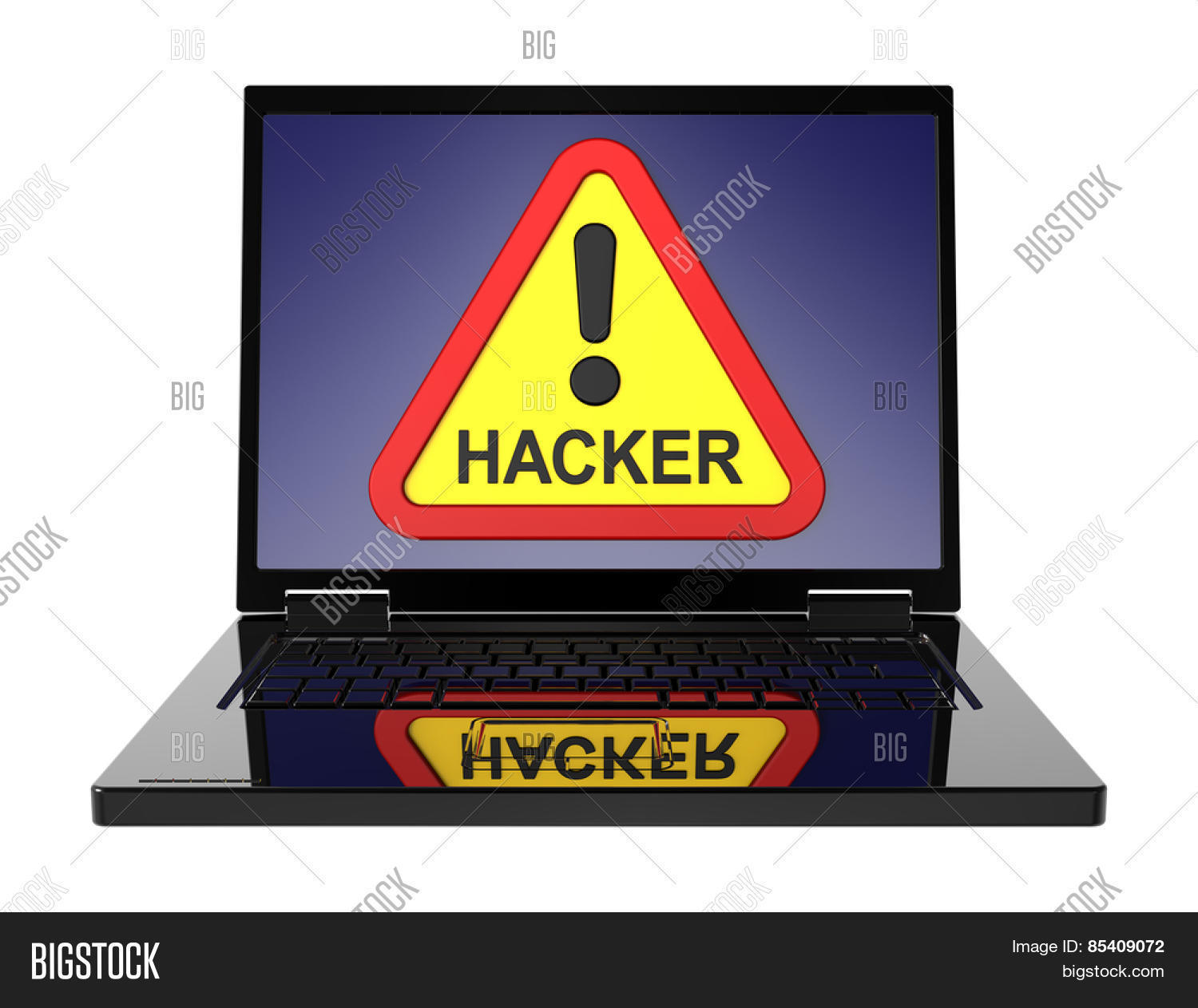 Hacker Warning Sign On Image & Photo (Free Trial) | Bigstock