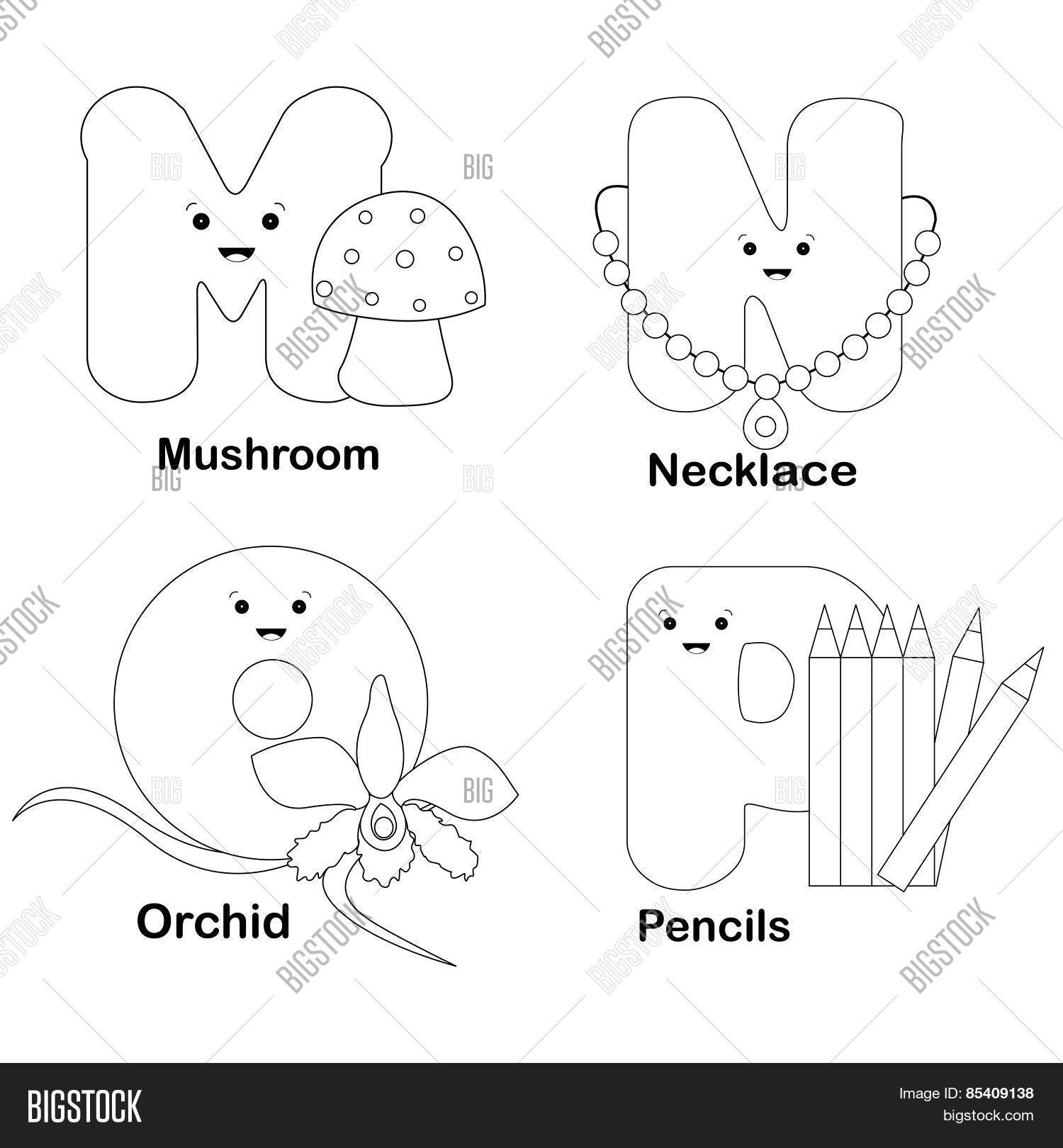 Alphabet Coloring Page Image & Photo (Free Trial) | Bigstock
