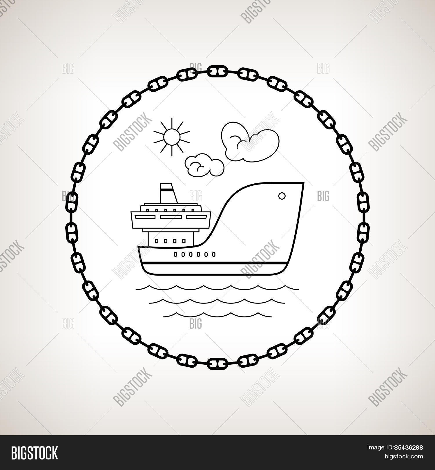 Silhouette Cargo Ship Vector & Photo (Free Trial) | Bigstock