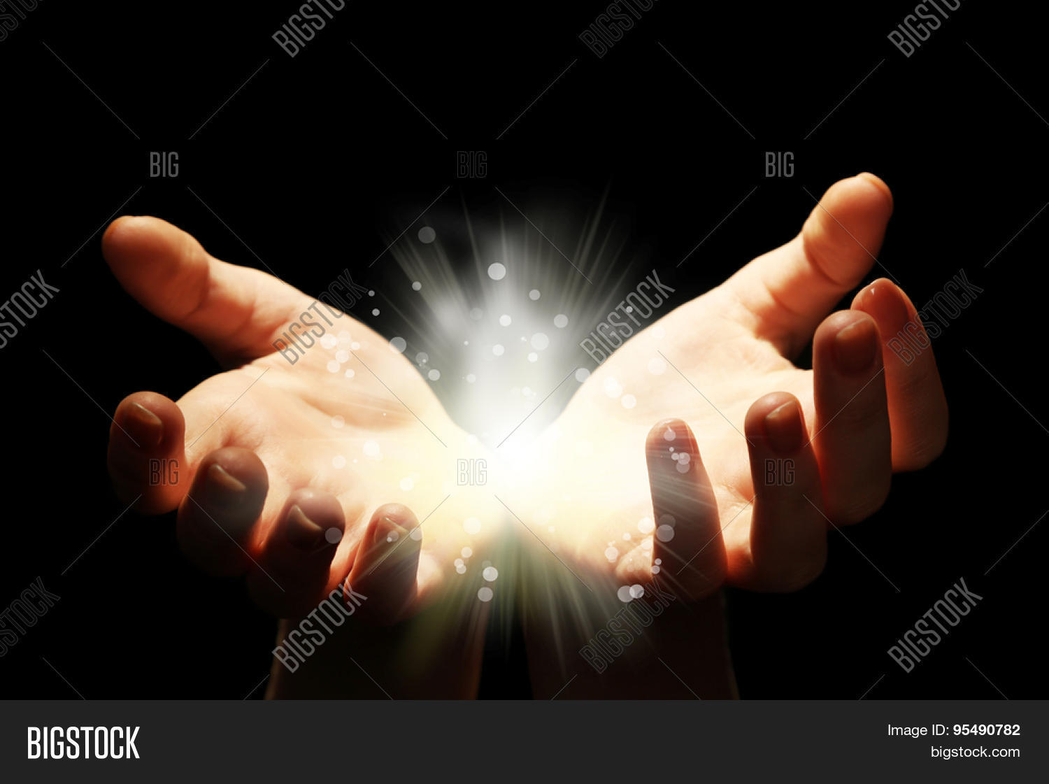 Light Human Hands Dark Image & Photo (Free Trial) | Bigstock