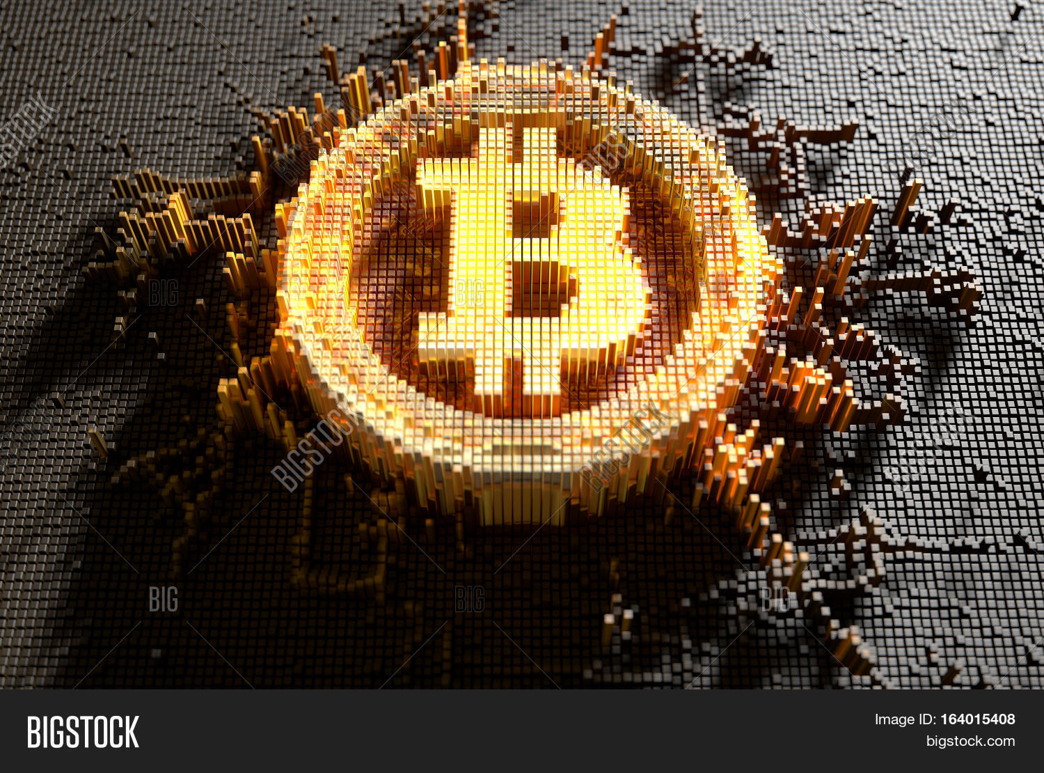 Pixel Bitcoin Concept Image & Photo (Free Trial) | Bigstock