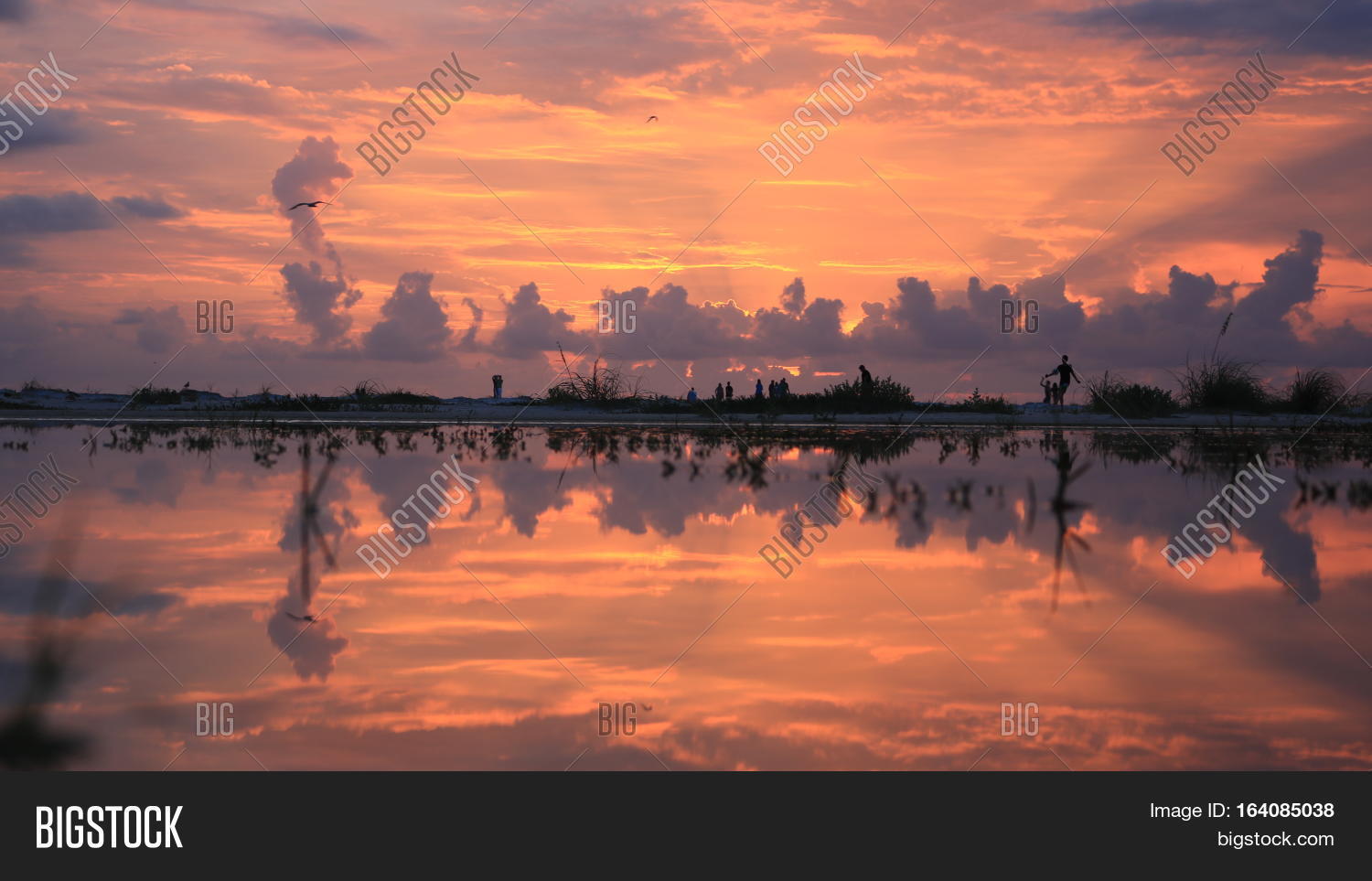 Reflection Setting Sun Image & Photo (Free Trial) | Bigstock