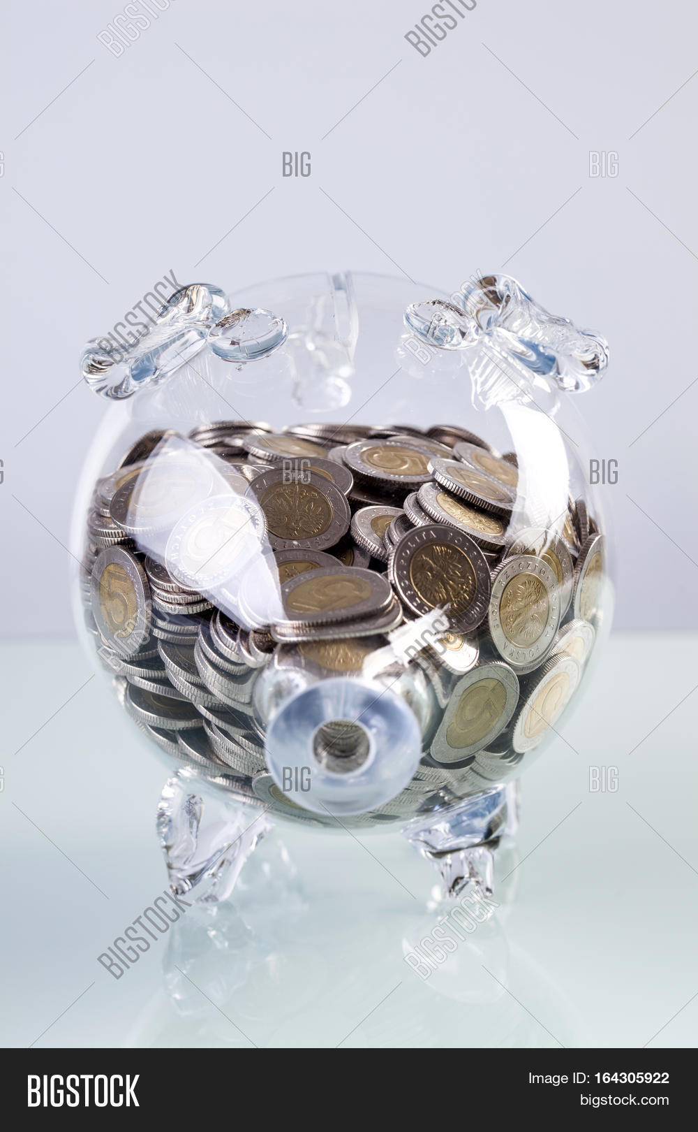 Glass Piggy Bank Coins Image & Photo (Free Trial) | Bigstock