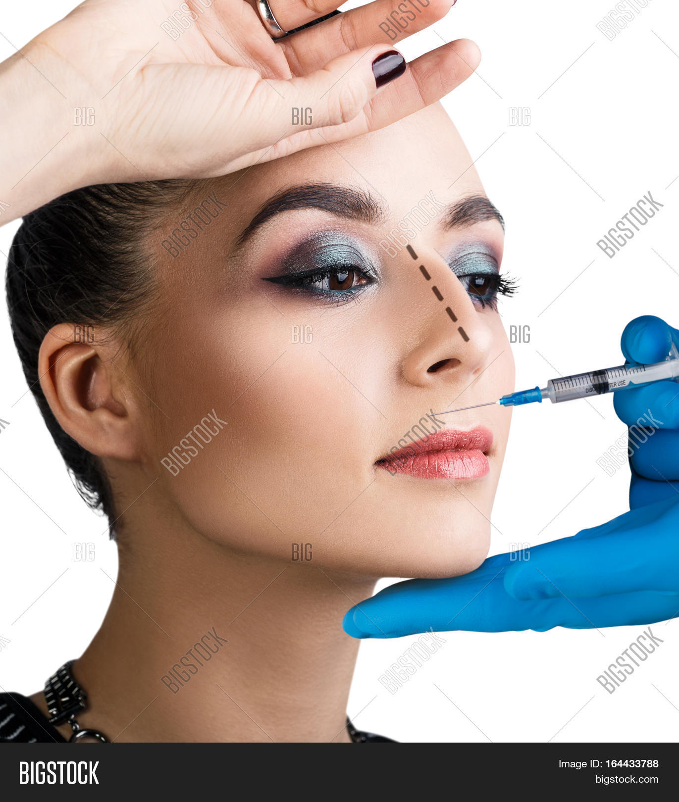 Woman Dotted Line On Image & Photo (Free Trial) | Bigstock