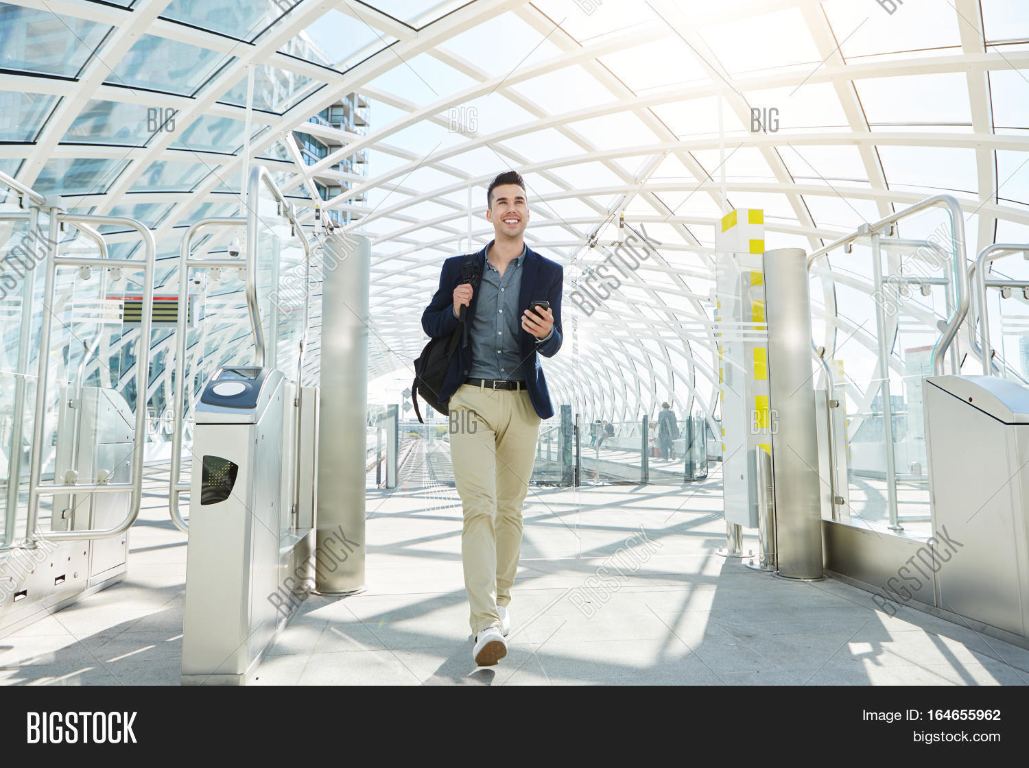 Happy Man Walking By Image & Photo (Free Trial) | Bigstock