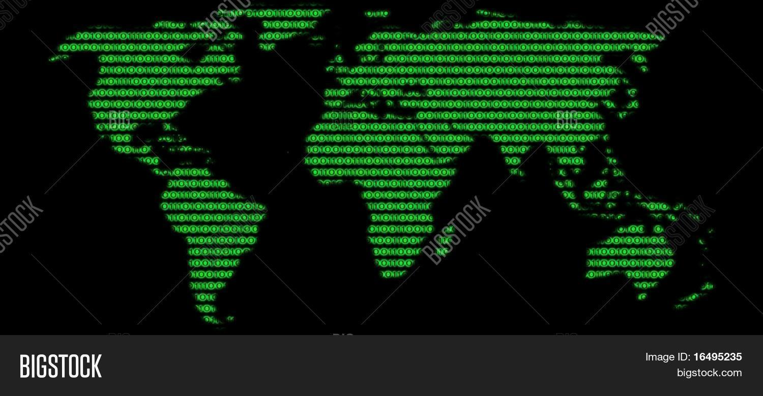 Earth Map Binary Image & Photo (Free Trial) | Bigstock