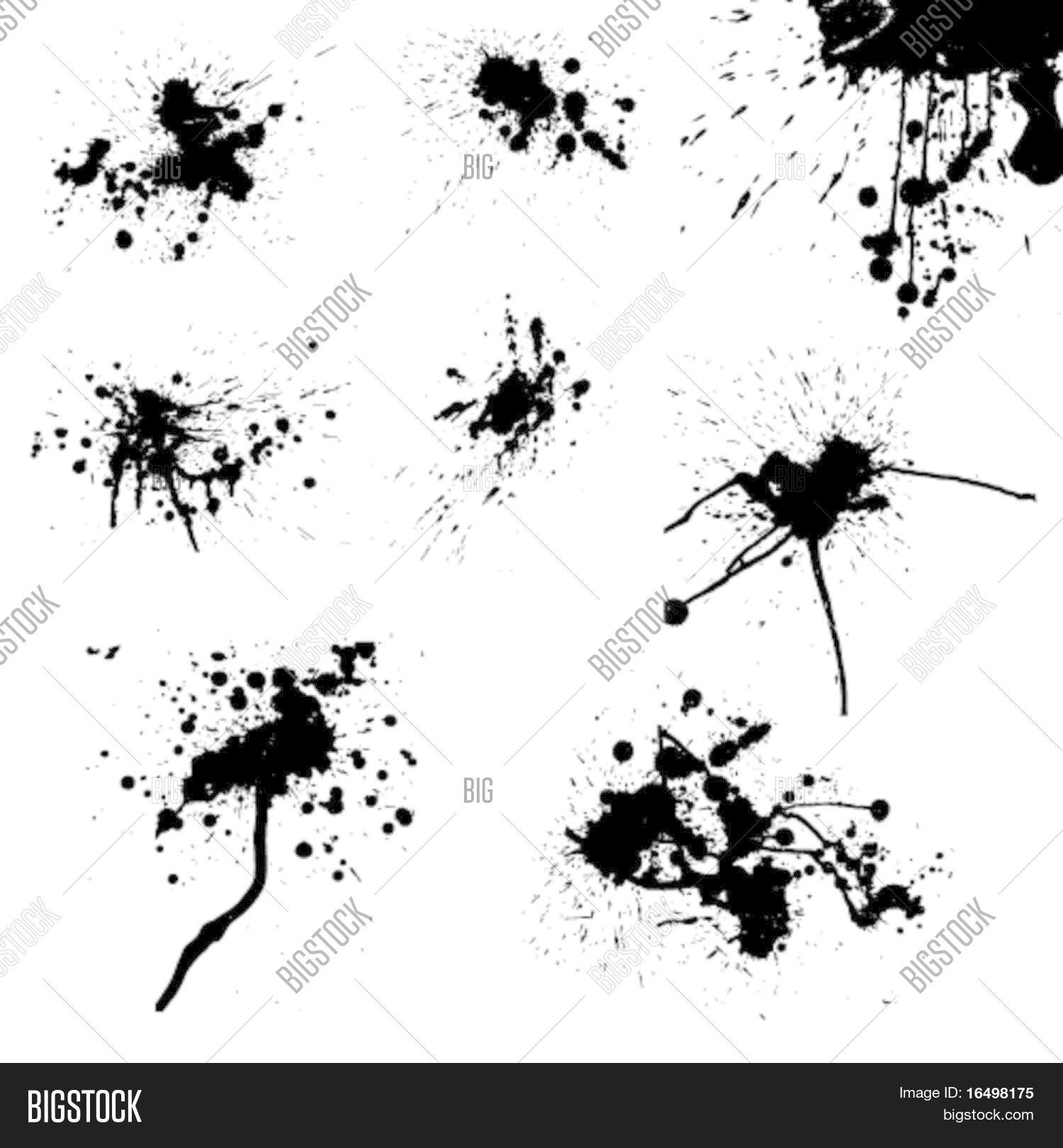 Vector Ink Drops / Vector & Photo (Free Trial) | Bigstock