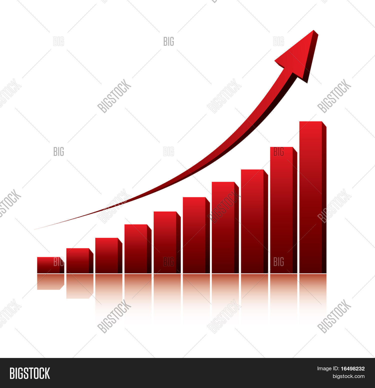 3d Graph Showing Rise Image & Photo (Free Trial) | Bigstock