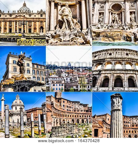 Hdr Rome Collage Image & Photo (Free Trial) | Bigstock