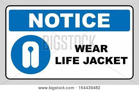 Life Jacket Wear Sign Vector & Photo (Free Trial) | Bigstock