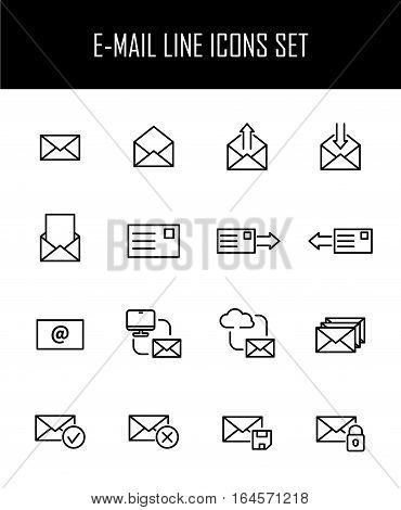 Set E-mail Icons Vector & Photo (Free Trial) | Bigstock