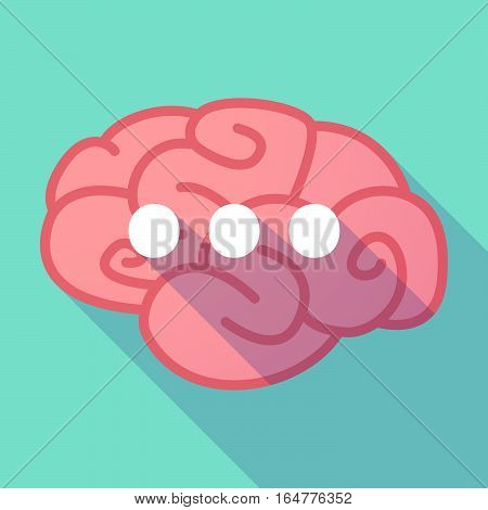 Long Shadow Brain Vector & Photo (Free Trial) | Bigstock