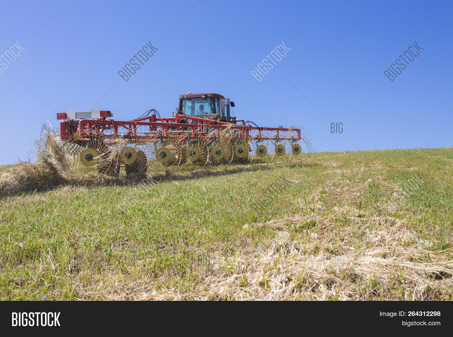 Tractor Raking Hay Image & Photo (Free Trial) | Bigstock