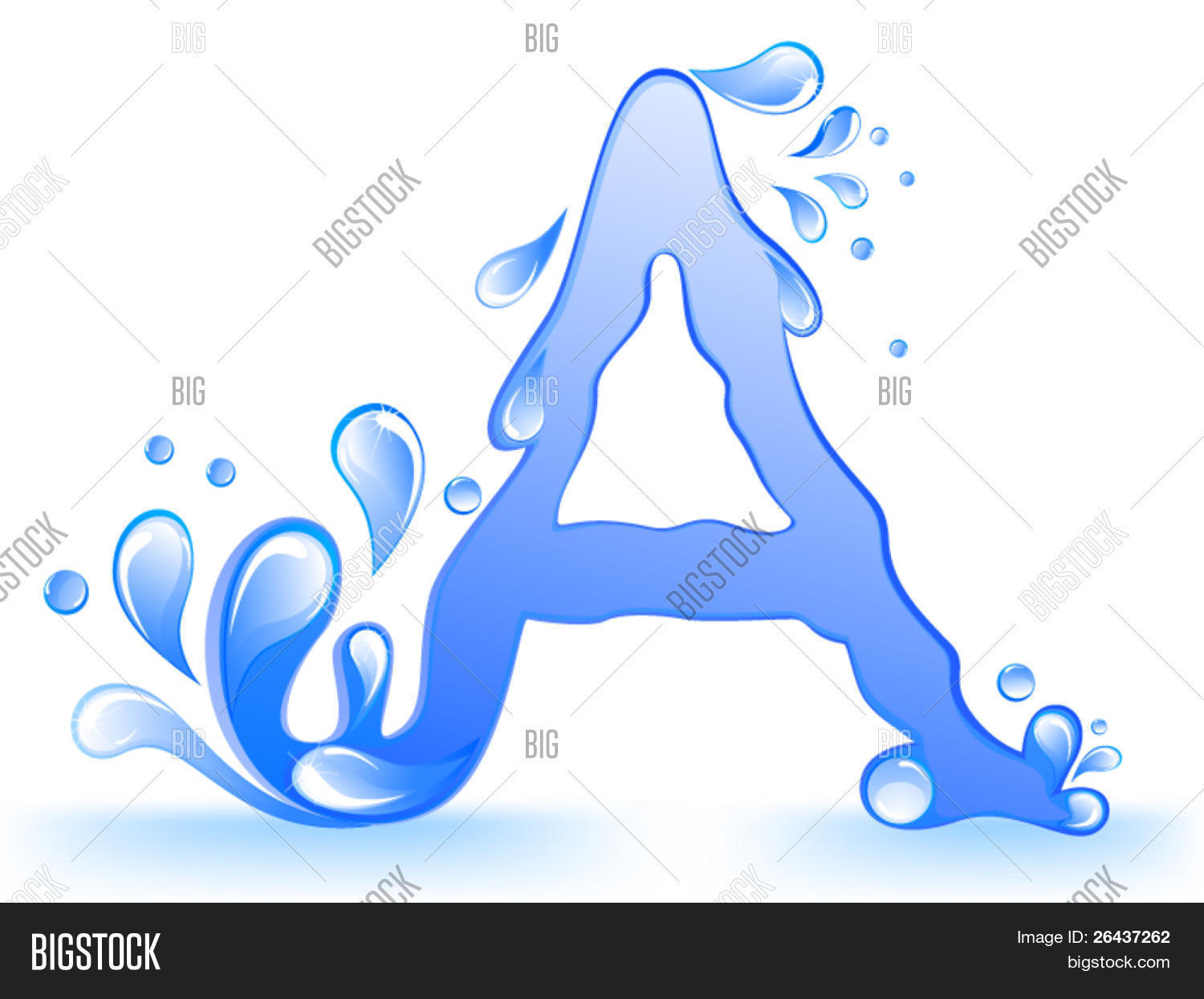 Letter Water Alphabet Vector & Photo (Free Trial) | Bigstock