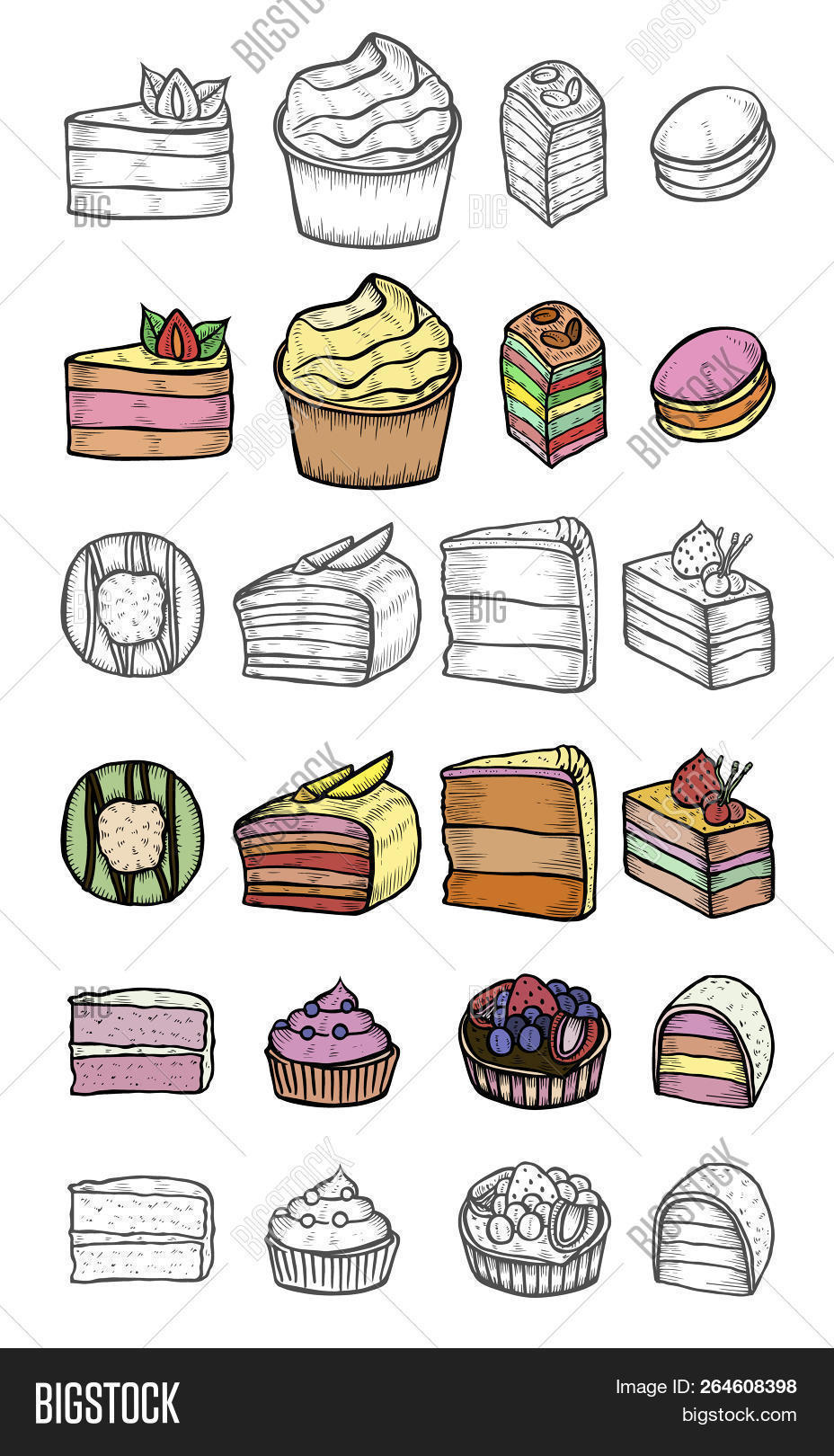 Desserts Sweets Color Image & Photo (Free Trial) | Bigstock