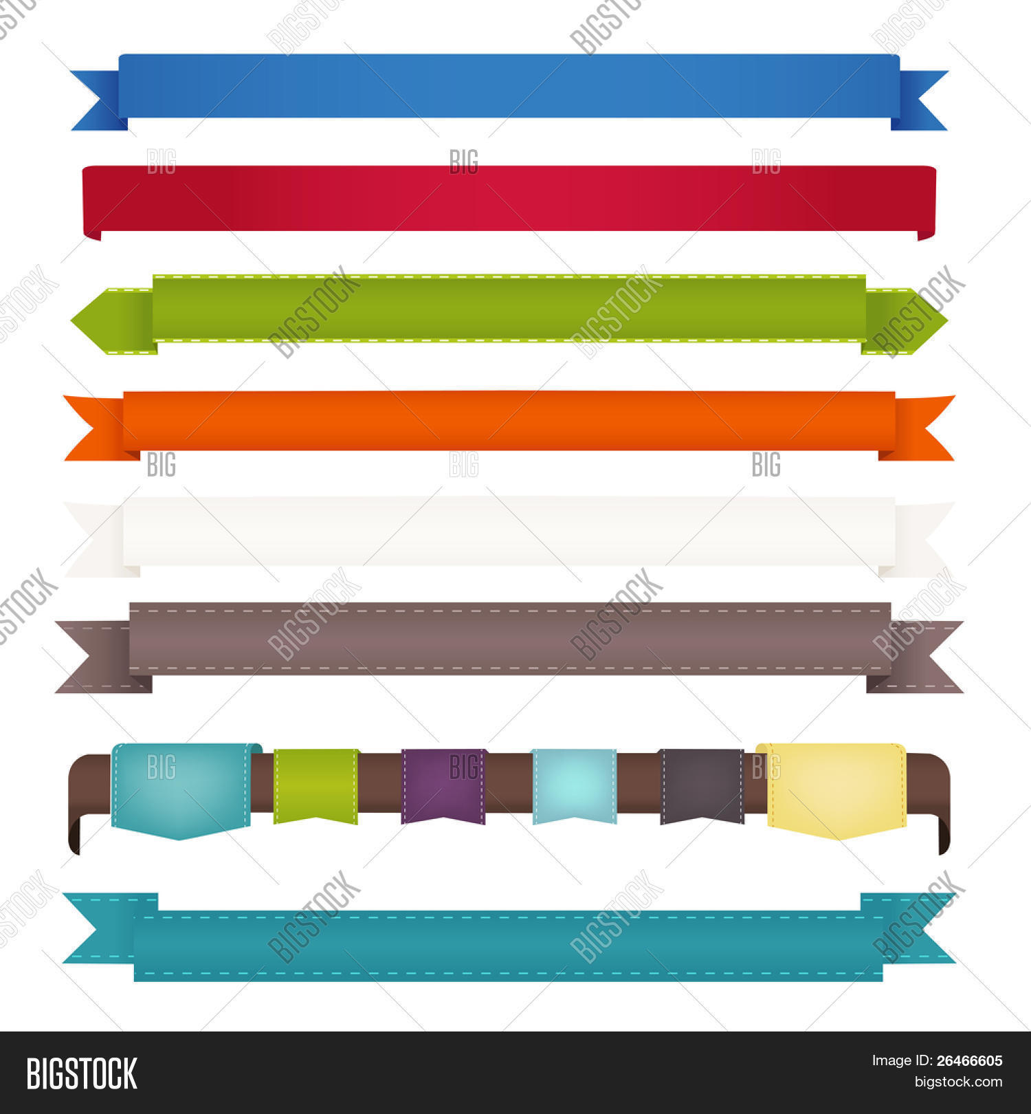 8 Ribbons, Isolated On Image & Photo (Free Trial) | Bigstock