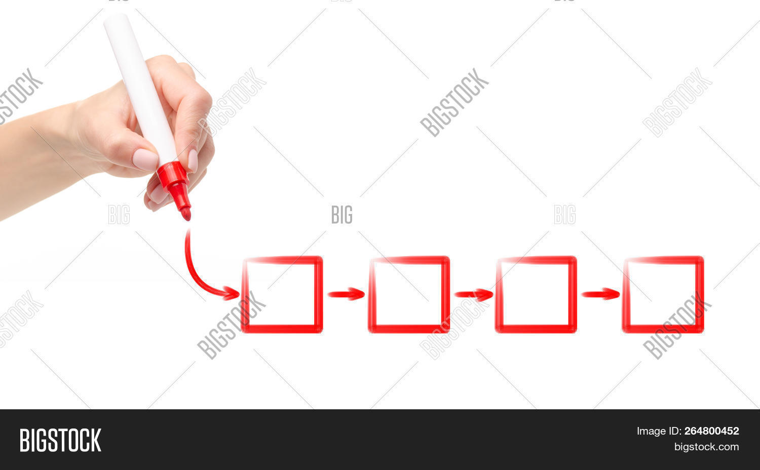 Hand Red Marker Image & Photo (Free Trial) | Bigstock