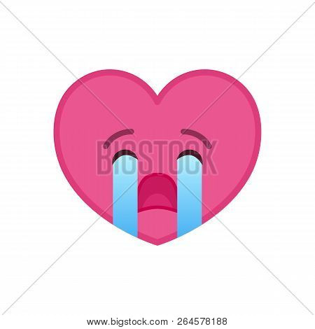 Crying Heart Shaped Vector & Photo (Free Trial) | Bigstock