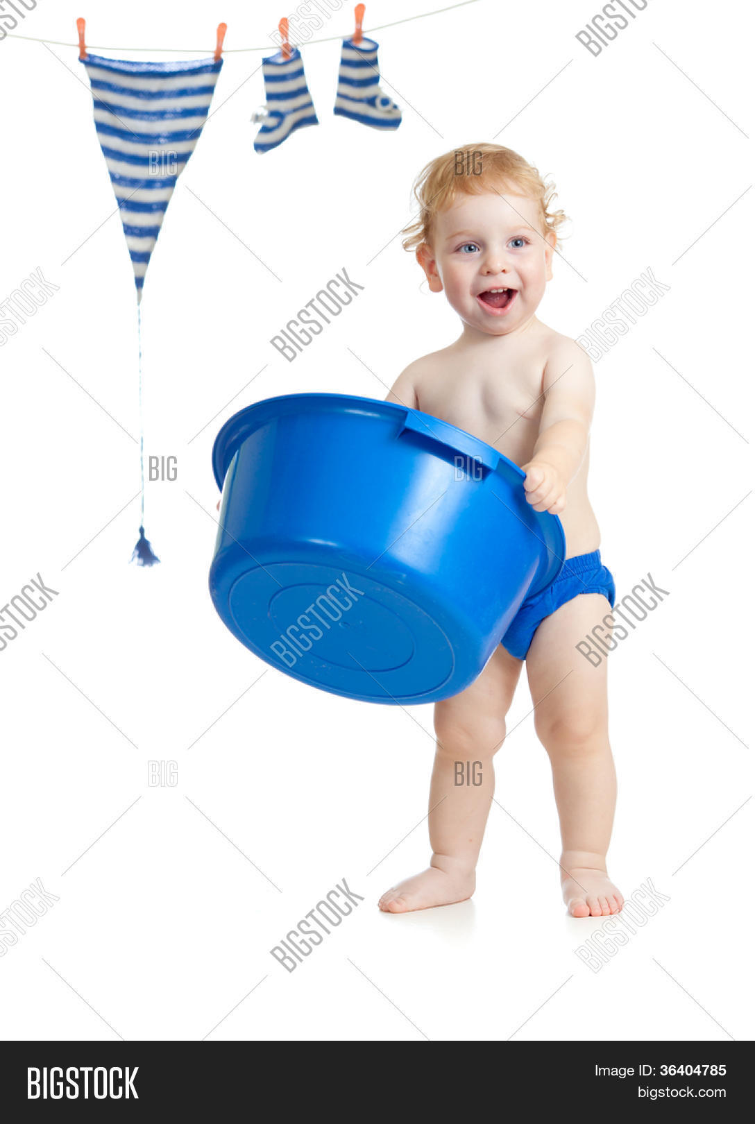 Happy Kid Washing His Image & Photo (Free Trial) | Bigstock