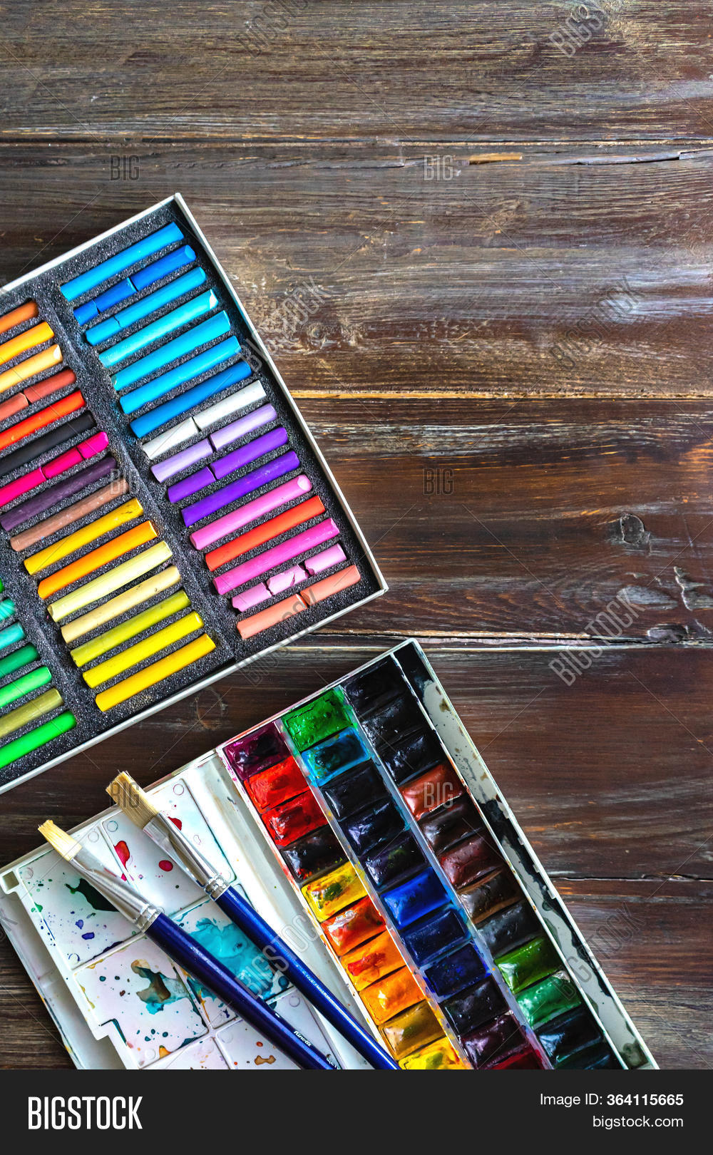 Flat Lay Art Workplace Image & Photo (Free Trial) | Bigstock