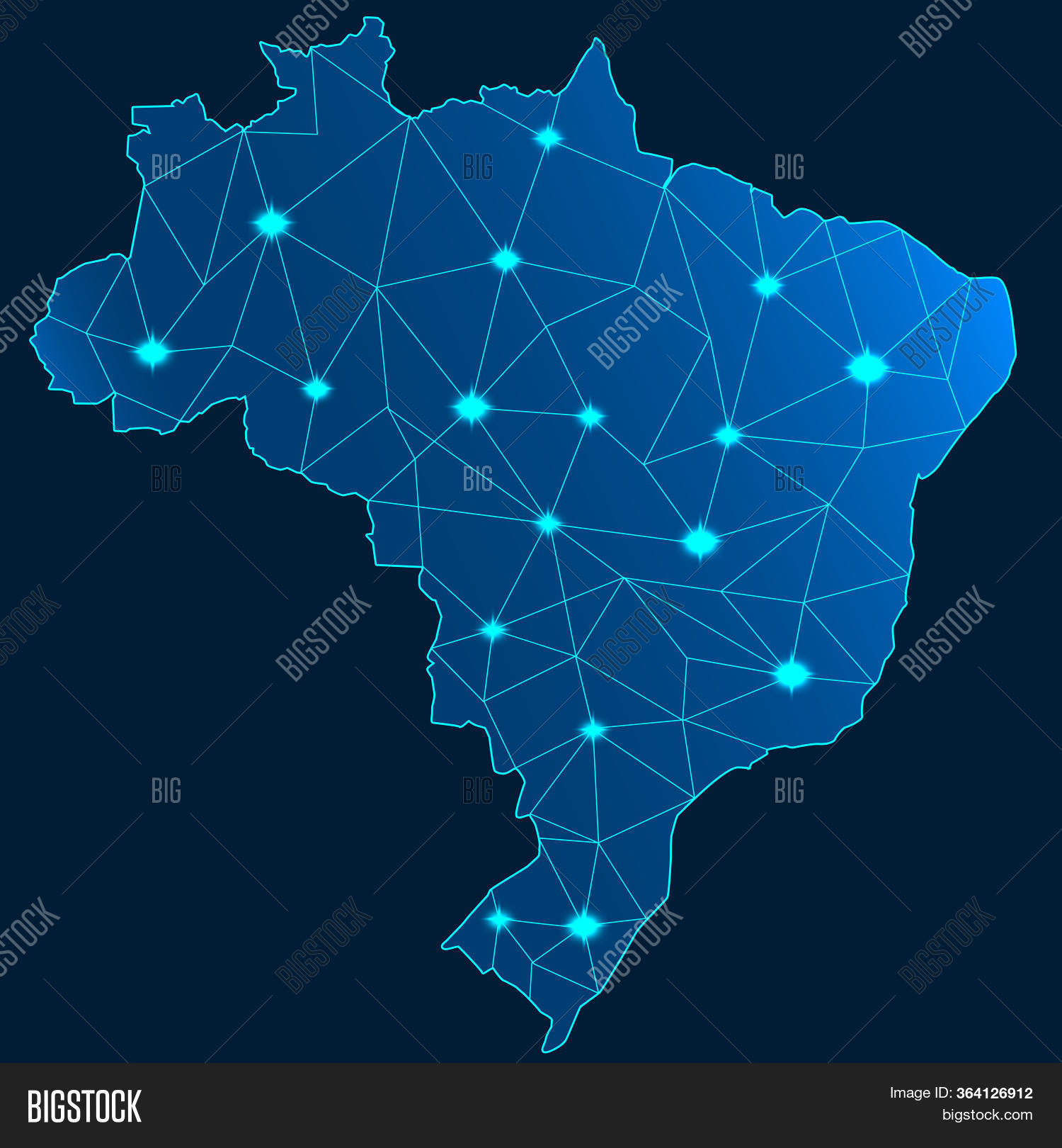 Map Brazil Blue Image & Photo (Free Trial) | Bigstock