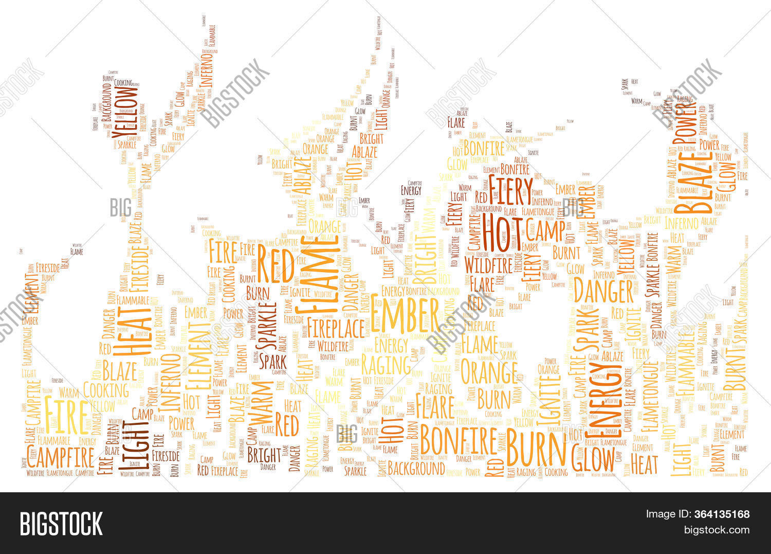 Fire Word Cloud Art Image & Photo (Free Trial) | Bigstock