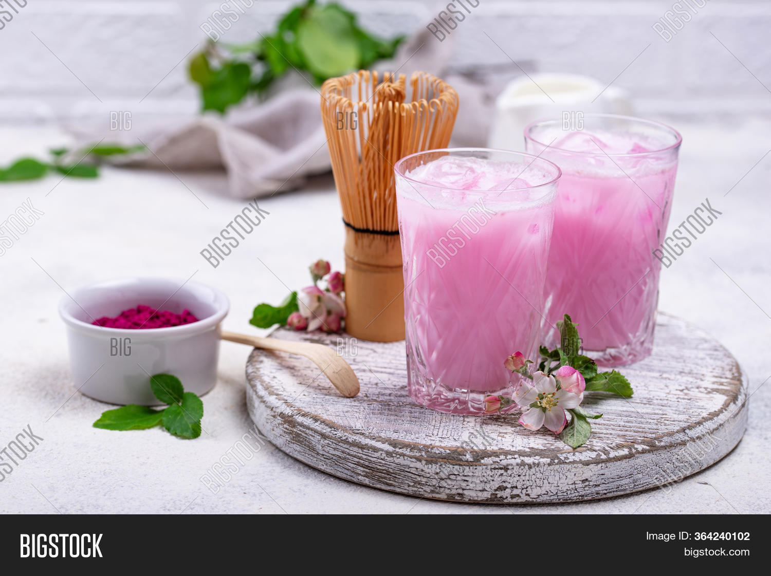 Pink Matcha Ice Latte Image & Photo (Free Trial) | Bigstock