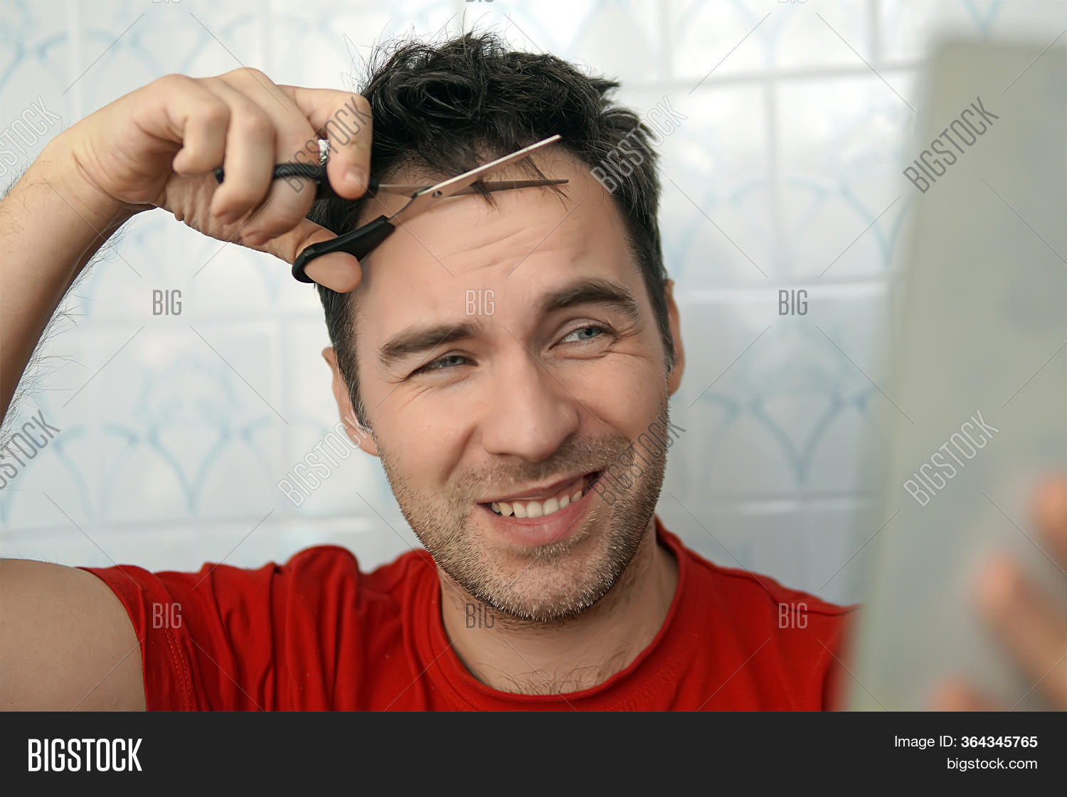 Handsome Man Cutting Image & Photo (Free Trial) | Bigstock
