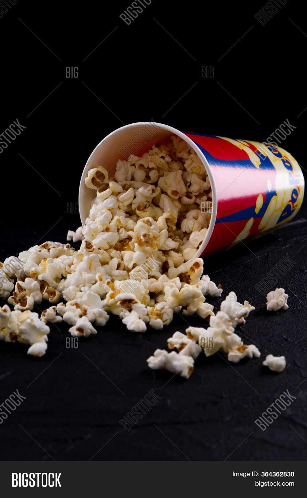 Close Spilled Popcorn Image & Photo (Free Trial) | Bigstock