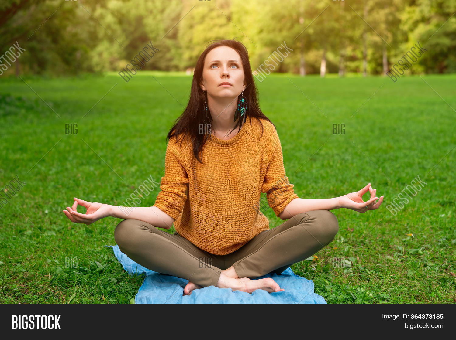 Lovely Woman Meditates Image & Photo (Free Trial) | Bigstock