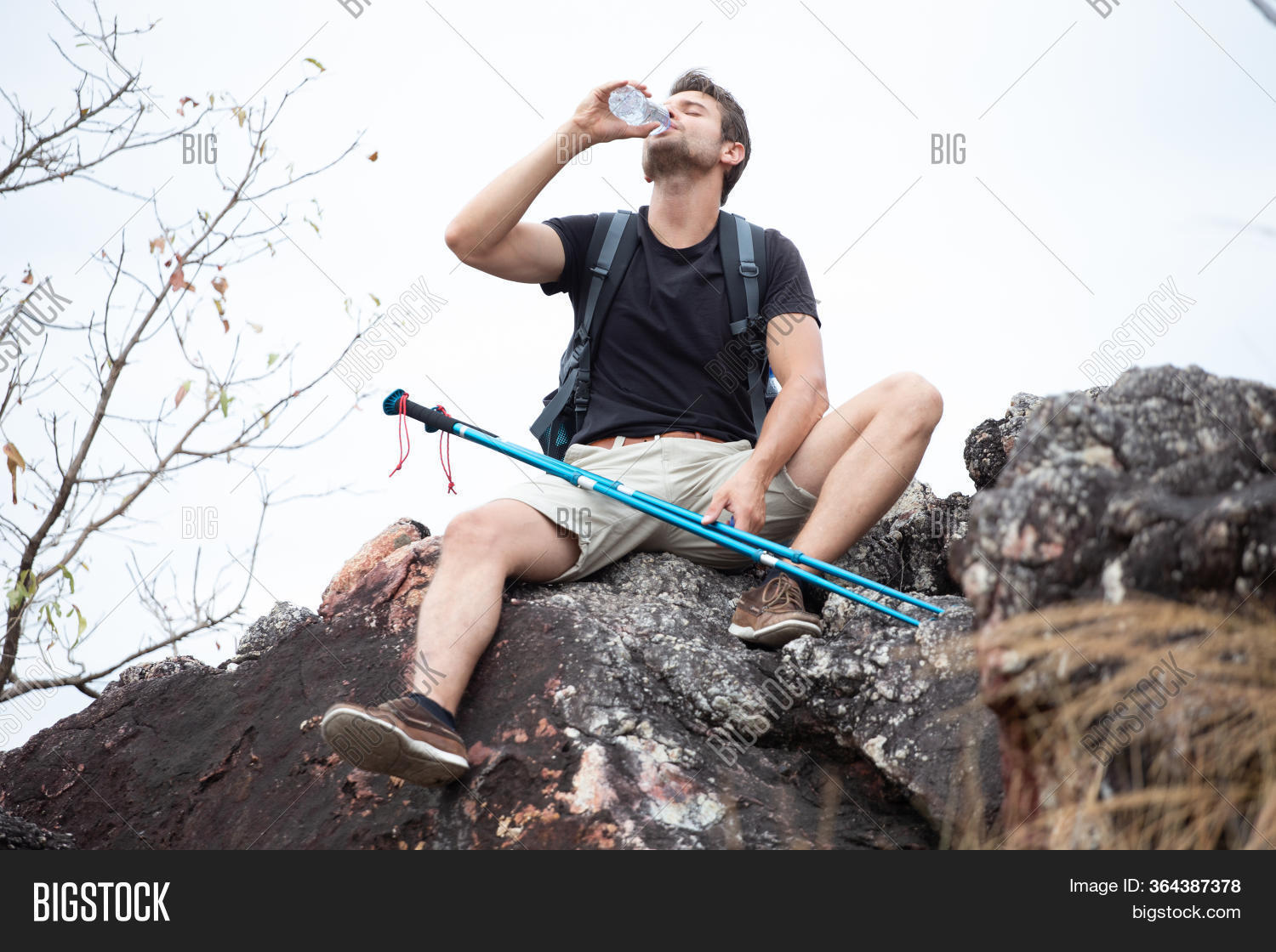 Hiker Man Take Break Image & Photo (Free Trial) | Bigstock
