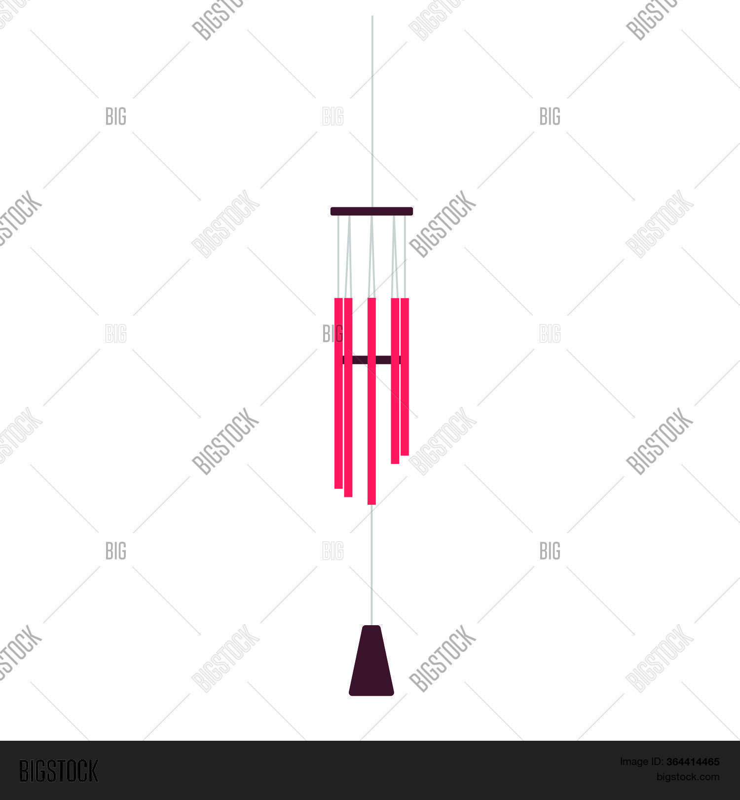 Wind Chimes Vector Vector & Photo (Free Trial) | Bigstock