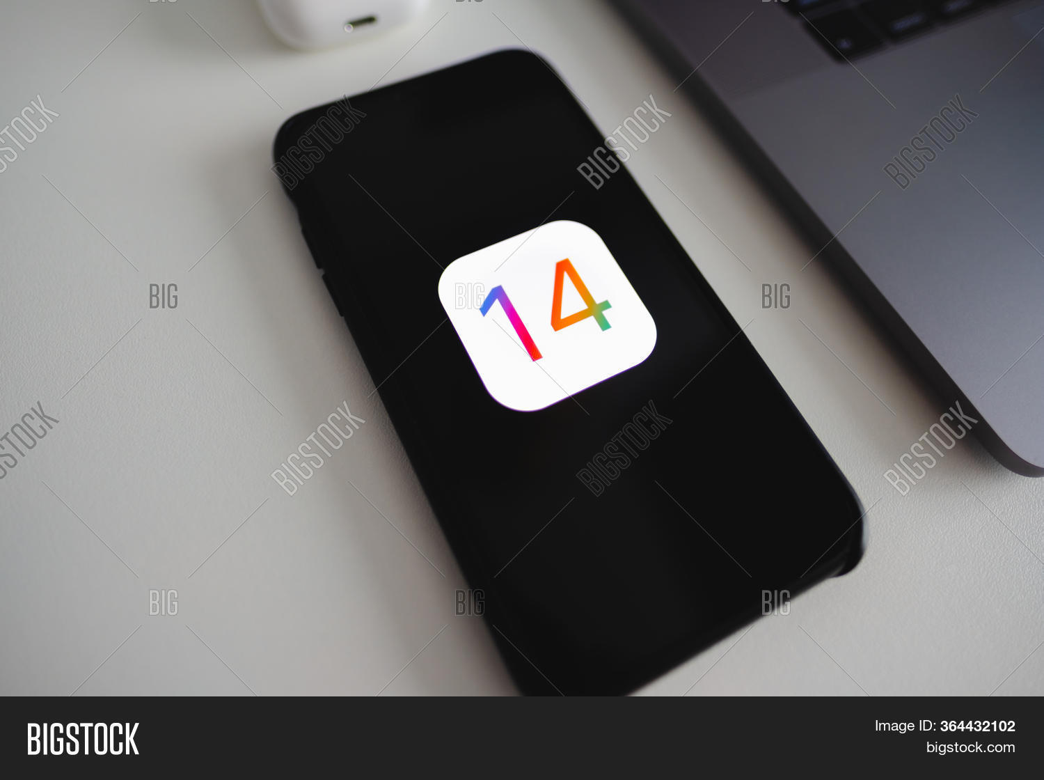 Iphone Ios 14 Logo On Image & Photo (Free Trial) | Bigstock